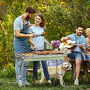 Portable Charcoal Grill,Outdoor BBQ Grill for Christmas Picnic, Thanksgiving Family Gathering and Backyard Barbecue,With Storage Bag & Non-Stick Frying Pan