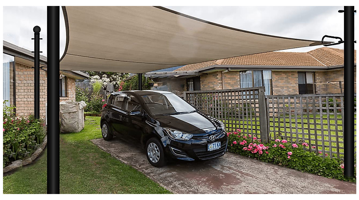 Shade Sail Pole Kit, 4 Poles of Set 10Ft Sun Shade Sail Poles Support ...