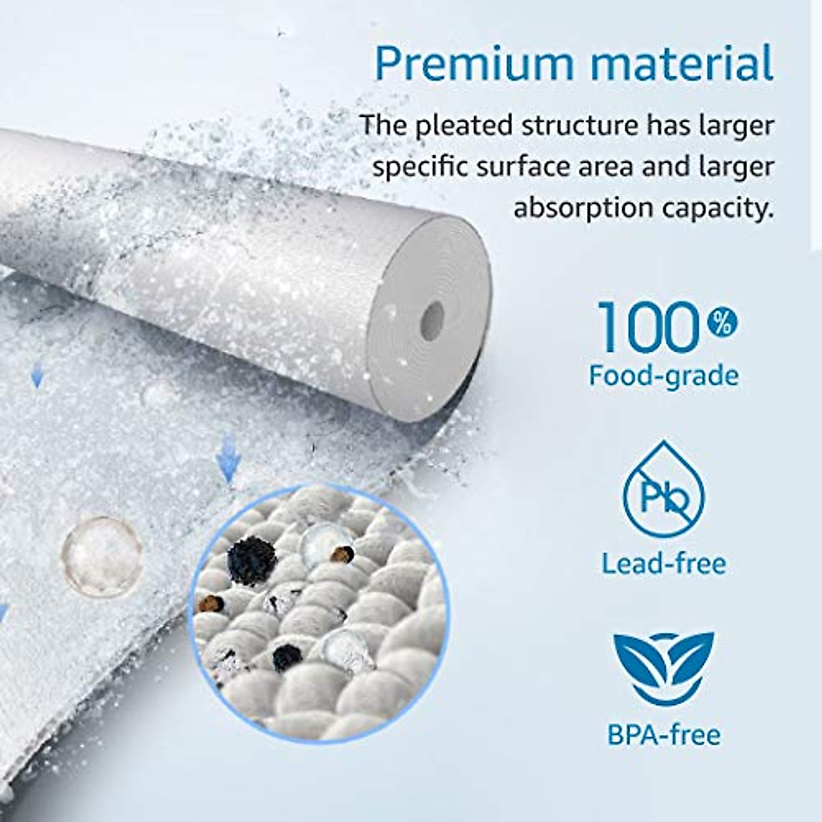 AQUACREST AP810 Whole House Water Filter, Replacement for 3M® Aqua-Pure AP810, AP801, AP811, Whirlpool® WHKF-GD25BB, WHKF-DWHBB, 5 Micron, 10" x 4.5", Well & Tap Water Filter, Pack of 3