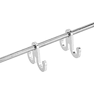 Folding Clothes Drying Rack, Retractable Clothes Hanger Rack Reinforced Aluminium Easy Installation Wall Mounted with Removable Hooks for Tile (Black)