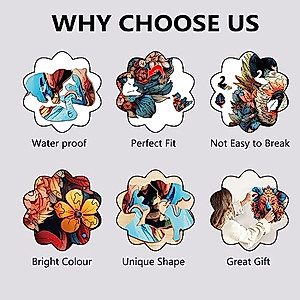 2PCS Wooden Jigsaw Puzzles, Sun and Moon Jigsaw Puzzles for Adults, Unique Shape Wood Cut Puzzles, Best Gift for Adults and Kids,11.8x11.8in