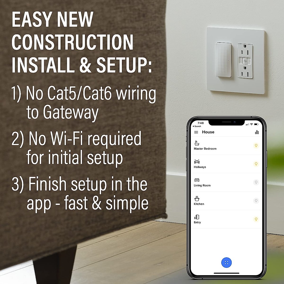 Legrand Radiant WNRH2WH Smart Gateway with Netatmo, Surface Mount, Compatible with Alexa, Google Assistant & Apple HomeKit, White (1 Count)