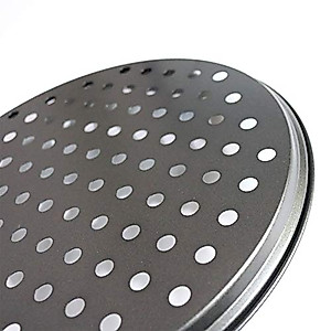 Pizza Pan for Oven, 12 inch Nonstick Pizza Pans, Carbon Steel Pizza Pan with Holes, Pizza Baking Pan for Oven Baking Supplies, for Home Baking Kitchen Oven Restaurant