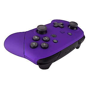 eXtremeRate Purple Faceplate Backplate Handles for Nintendo Switch Pro Controller, Soft Touch DIY Replacement Grip Housing Shell Cover for Nintendo Switch Pro - Controller NOT Included