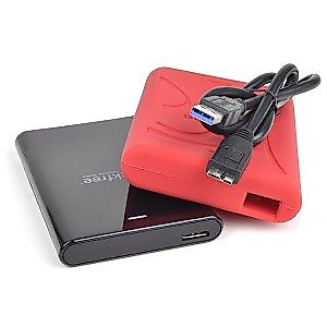 Clickfree C6 Rugged 500GB SuperSpeed USB 3.0 2.5" External Hard Drive w/Automatic Backup (Red)