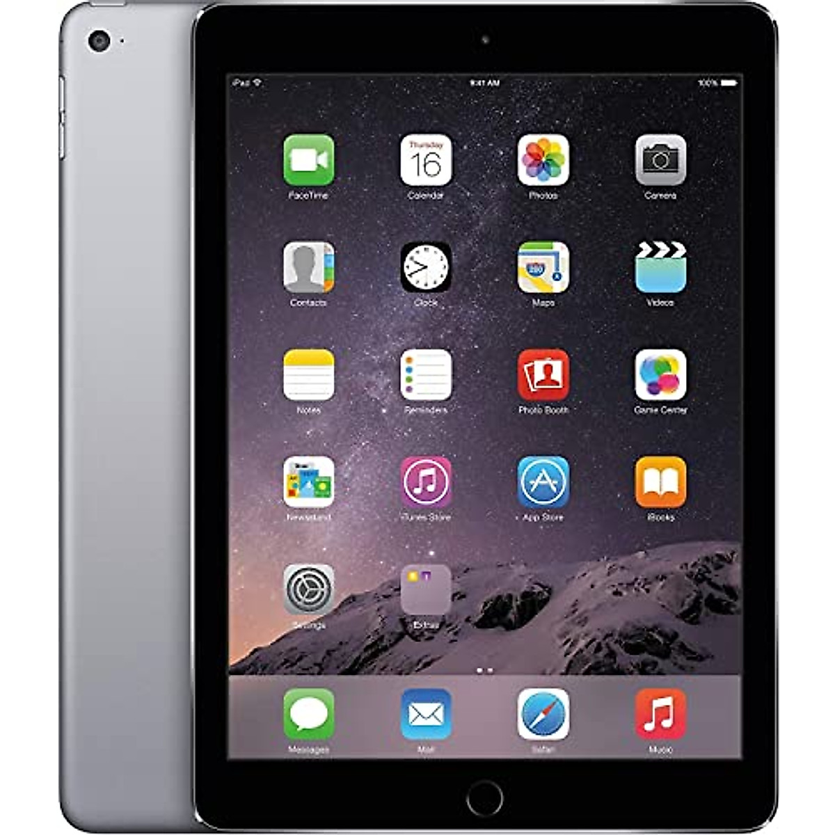Apple MGL12LL/A iPad Air 2 Gray 9.7-Inch Retina Display, 16GB, Wi-Fi (Renewed)