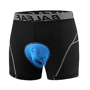 BALEAF Men's 3D Padded Bike Shorts Cycling Underwear MTB Liner Road Biking Bicycle Clothes Grey XXL