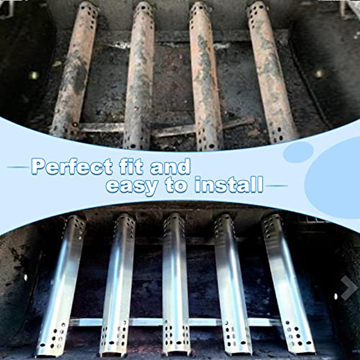 Adviace Grill Parts Kit for Charbroil 463240115 463235815 469235815 466235816 6 Burner Replacement Parts