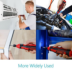 King Showden Electric Screwdriver 4V Cordless Power Screw Drivers Kit with 42 pcs Drill Bits, USB Rechargeable Lithium ion Battery, LED Work Light, Carrying Case