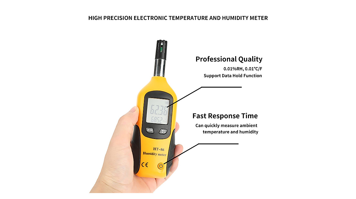 HT-86 Portable Digital Humidity and Temperature Meter - Walfront