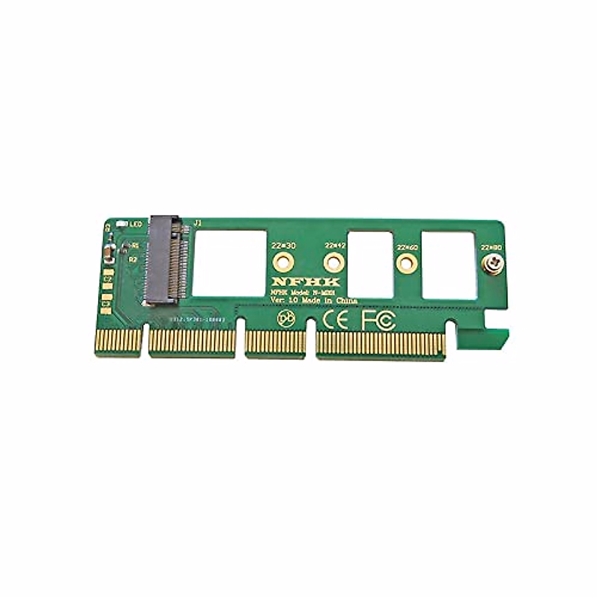 Acxico 1Pcs M.2 NGFF to Desktop PCIe x4 x8 x16 NVMe SATA Dual SSD PCI Express Adapter Card