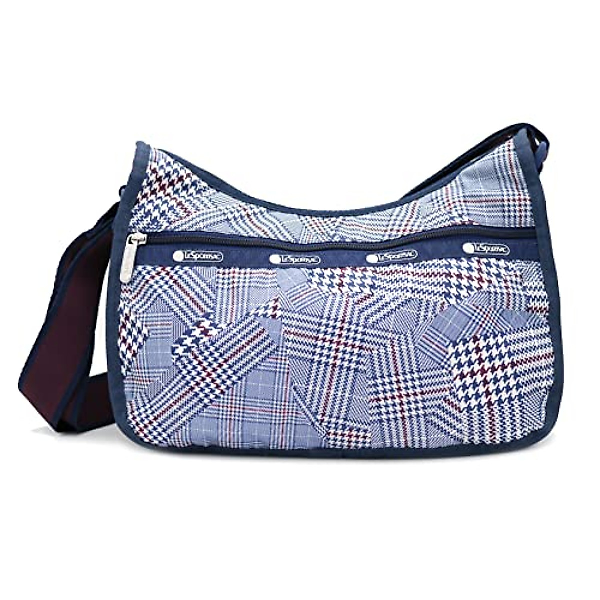 LeSportsac Classic Hobo Crossbody Handbag in Puzzled Plaid