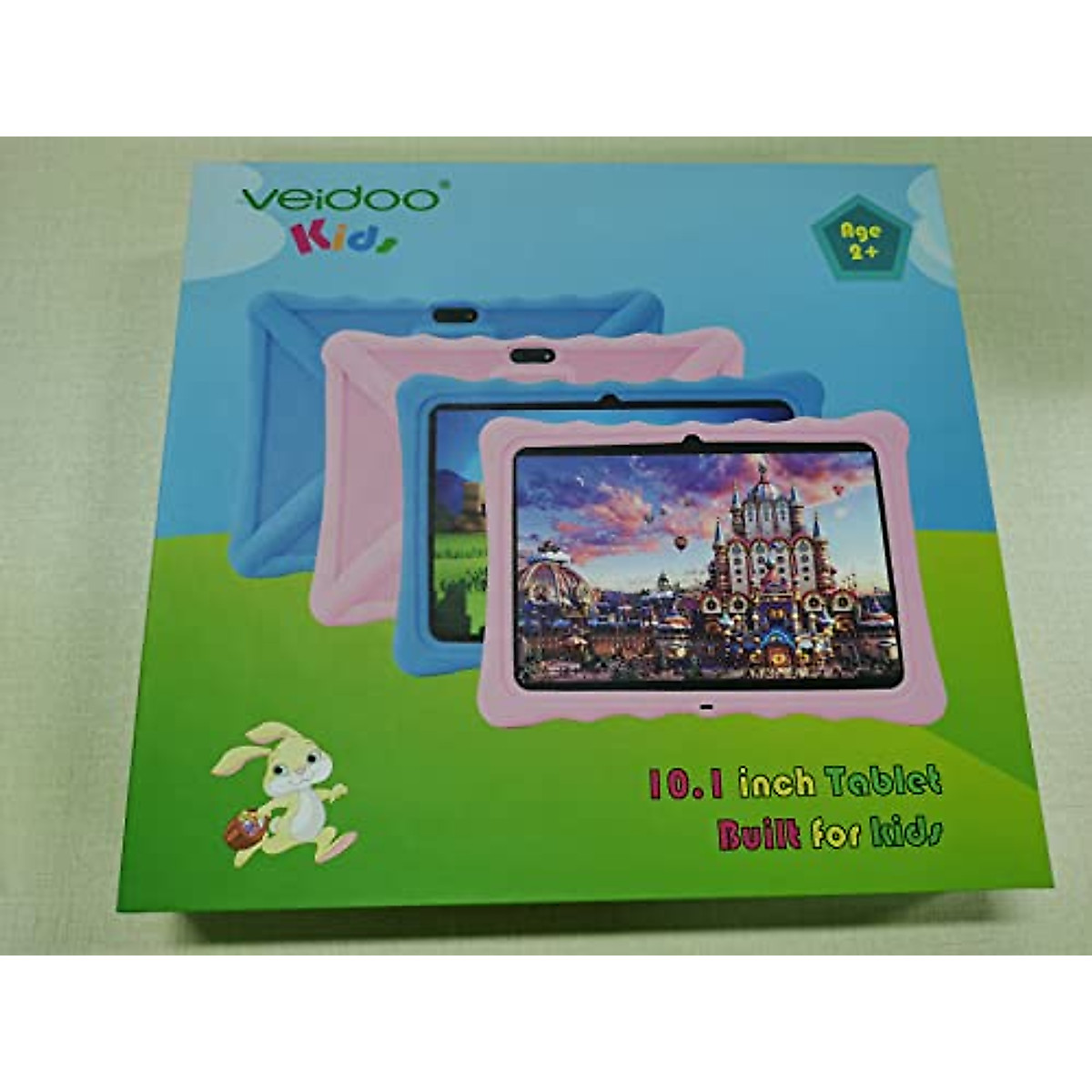 Veidoo Kids Tablet, 10.1 inch Android 10 Tablet Pc with WiFi 2GB RAM 32GB ROM Toddlers Tablet, Google Play Parental Control APP Children's Tablet for Kids(Pink)