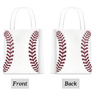 18 Pcs Baseball Party Favors Gift Bags - Baseball Goodie Bags Favors for Kids Adult Team - Baseball Theme Birthday Party decoration bags - Supplies Paper Bag with Handle