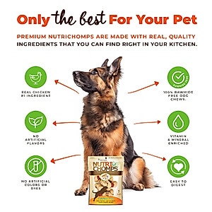 NutriChomps Dog Chews, 4-inch Knots, Easy to Digest, Rawhide-Free Dog Treats, 7 Count, Real Chicken