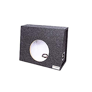 Bbox Single Sealed 10 Inch Subwoofer Enclosure - Pro Series Single Sealed Car Subwoofer Boxes & Enclosures - Premium Subwoofer Box Improves Audio Quality, Sound & Bass - Nickel Finish Terminals