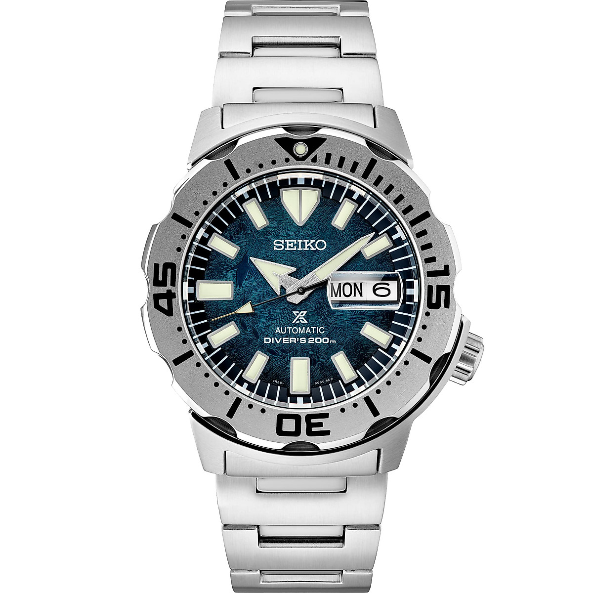 SEIKO SRPH75 Automatic Dive Watch for Men - Prospex Special Edition - LumiBrite Hands, Rotating Elapsed Timing Bezel - Water Resistant 200M