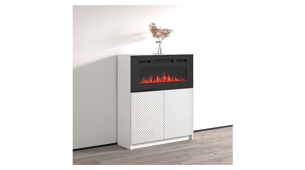 Meble Furniture Carla Electric Fireplace Sideboard