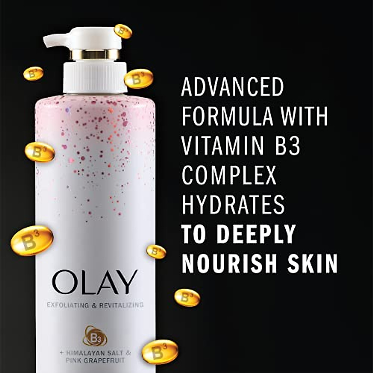 Olay Exfoliating & Revitalizing Body Wash With Himalayan Salt Pink Grapefruit and Vitamin B3 20 Fl Ounce 4 count