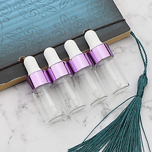 Kesell 15 Pcs Sample Dropper Bottles, 3ml Clear Mini Dropper Bottles with 3 Pcs Plastic funnels for Traveling Essential Oils DIY Cosmetic Liquid Sample Perfume