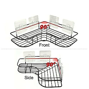 2x Corner Shower Shelf Bathroom Storage Holder Organizer Triangular Rack Shower Bathroom organizer Shelves Shelf Shower shelf Shower organizer Bathroom shelves Shower rack