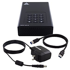 Apricorn 16TB Aegis Desktop Padlock FIPS 140-2 Validated 256-Bit Encrypted Hard Drive (ADT-3PL256F-16TB)