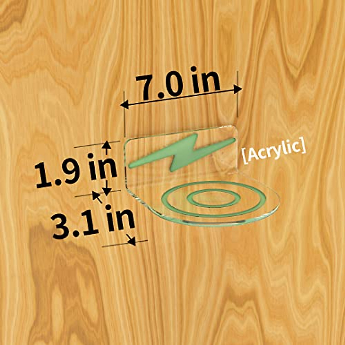 YODAR 10 Pack Small Clear Acrylic Floating Shelves for Funko Pop Figures, Wall Mounted Mini Hanging Display Shelf for Storage & Decor, Adhesive Invisible Ledge Organizer，Shining at Night