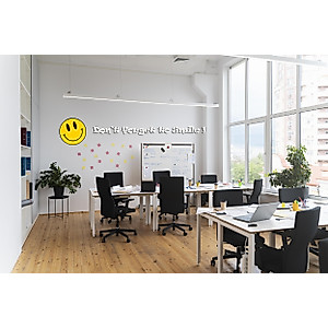 12" Smiley Face Murals Wall Decal Sticker Vinyl Smile Wall Decals Removable Peel and Stick Wall Stickers for Interior Car Window Laptop Luggage Baggage
