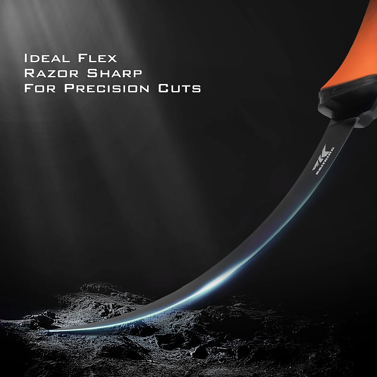 KastKing 7-inch Fishing Pliers and Filet Knife with Molded Sheath, 420 Stainless Steel Fishing Pliers, G4116 Corrosion Resistant Fillet Knife, 7'' Split Ring Plier and 7'' Fillet Knife, Orange