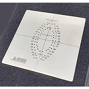 Rubber Dam Template for Hole Punching Dental Dams Punch Endodontics ARTMAN Brand