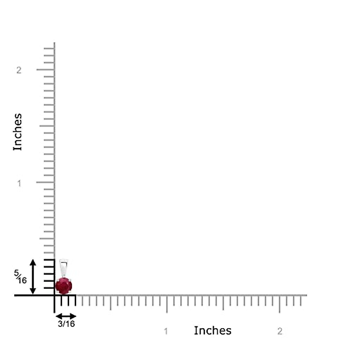 Angara Natural Ruby Solitaire Pendant Necklace for Women In Sterling Silver with 18" Chain (0.3 Cttw 4mm Round Ruby)