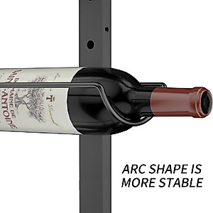 Wall Wine Rack for 12 Wine Bottles, Detachable Wine Storage Organizer, Wall Mount Wine Bottle Display Holder Towel Rack Used As One or Four, for Kitchen, Pantry, Dining Room, Bar, Wine Cellar