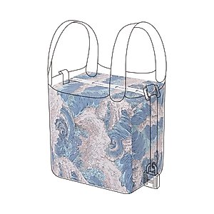 ArcDiary Purse Pillow Shaper Insert, unique pattern handbag shapers, Memory Foam, for Picotin 18/22/26 bags (PC18,Sea and waves)