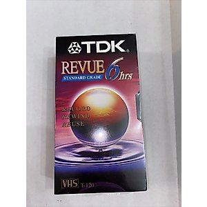TDK Revue Standard Grade VHS Tapes 6 Hours