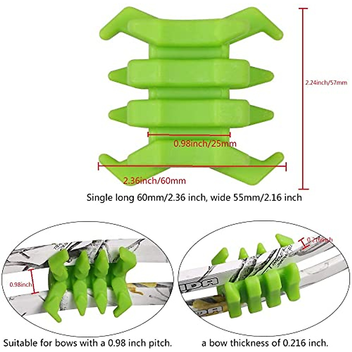 I-Sport 1 Pair Archery Rubber Bow Limbs Vibration DamperSingle Long 2.36'' Wide 2.16'' Dampener Stabilizer Silencers for Split Limb Compound Bows …
