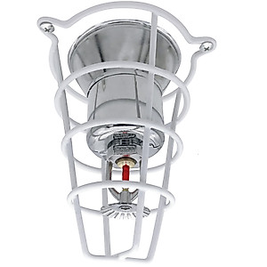 Happy Tree (2 Pack) White Fire Sprinkler Head Guard Cover for Both 1/2" & 3/4" Sprinkler Head 6" Deep Cage