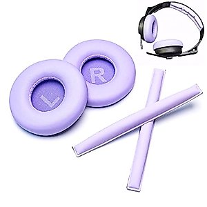 Voarmaks Purple Replacement Ear Pads Foam Cushion Headband Compatible with Sennheiser HD25 HD 25 HD 25-1 HD25-1ii HD25SP HMD25 HME25 HMEC25 Headphones