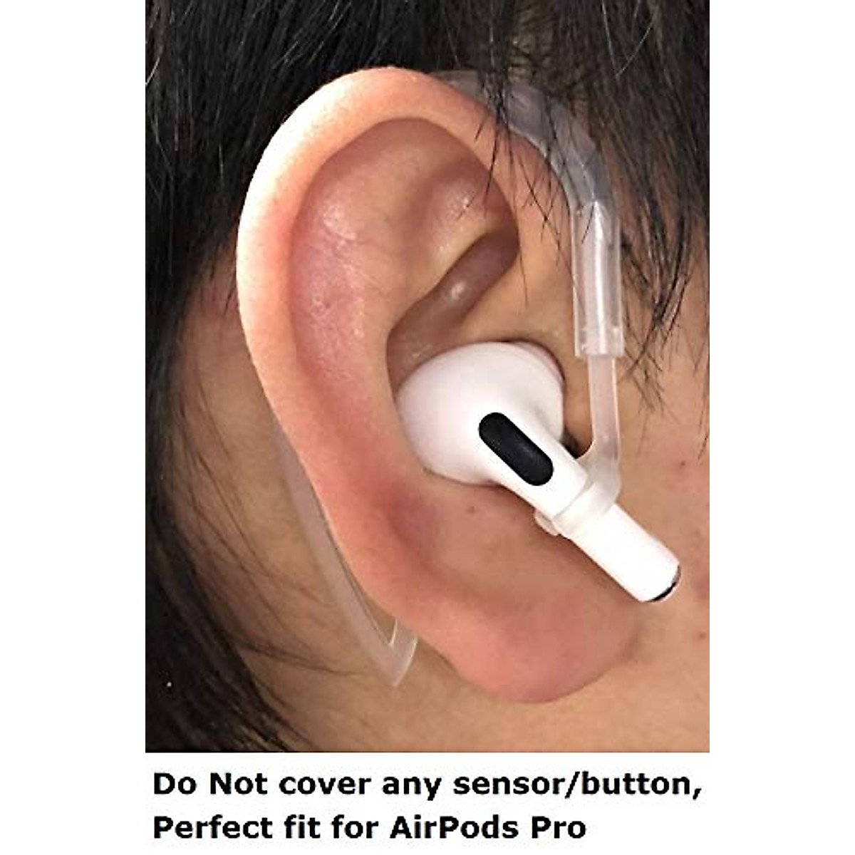 BLLQ Ear Hooks Compatible with Apple AirPods Pro [Anti-Slip Anti-Drop Anti-Lost][Comfortable] [Fit] [Durable], Compatible with AirPods Pro Ear Hook, Clear 4PCS