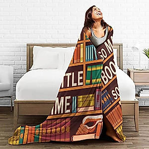 BUUGVIIL Book Lovers Gifts Blanket Reading Gift for Bookish Bookworms Book Lovers Club Librarian Throw Blankets Throws 50*60 in