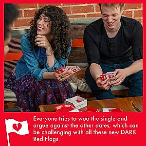 Skybound Entertainment Dark Red Flags : Expansion Deck for Card Game of Terrible Dates| Adult Party Game, 75 New Cards, 3-10 Players, Ages 17+