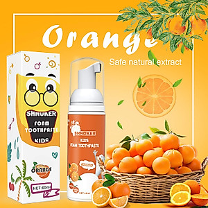 Toddler U-shaped toothbrush foam toothpaste set，Kids Silicone Toothbrush 360°Oral Teeth Cleaning for Toddlers Manual Training ToothBrush 2-5 Years,Kids Foam Toothpaste with Orange Flavor(Pink)