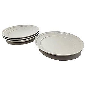 10" 4 pack Porcelain Courtland Dinner Plates Off White Threshold