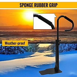 Migoda Hot Tub Handrail,57’’ Spa Side Handrail with Slide-Under Mounting Base, Heavy Iron 600 Lbs Load Spa Side Under Mount Rail with Sponge Rubber Grip for Indoor & Outdoor Bath