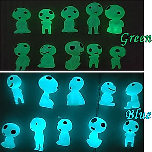 Oismys Glow in Dark Tree Elves Fairy 20Pcs Luminous Ghost Micro Landscape Accessories Garden Decoration Outdoor Patio Lawn Yard Fish Tank Potted Plants Kit
