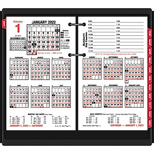 AT-A-GLANCE 2022 Daily Desk Calendar Refill by AT-A-GLANCE, 4-1/2" x 7-1/2", Loose-Leaf (E71250)