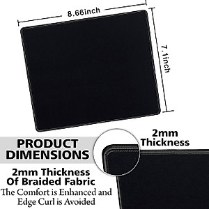 SaiTech IT 10 Pack 2mm Mouse Pad with Stitched Edges Non-Slip Rubber Base, Premium-Textured and Waterproof Mousepads Bulk, Mouse Pad for Computers, Laptop, Office & Home, 8.66 x 7.1 inch
