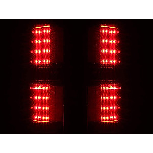AmeriLite Black LED Replacement Brake Tail Lights Set For 09-14 Ford F-150 - Passenger and Driver Side