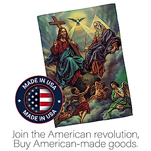 Ornament Collection The Holy Trinity Garden Flag Religious Faith Hope Grace Peace Dove Christian Religion Easter House Decoration Banner Small Yard Gift Double-Sided, Made in USA