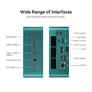 Beelink Mini PC SER7 with AMD Ryzen 7 7840HS Mini Computer(8C/16T, up to 5.1GHz), 32GB DDR5 1TB NVMe SSD, 4K HD Quad Display HDMI/DP1.4/Type-C, WiFi 6, Bluetooth 5.2, 2.5Gbps Ethernet,OS