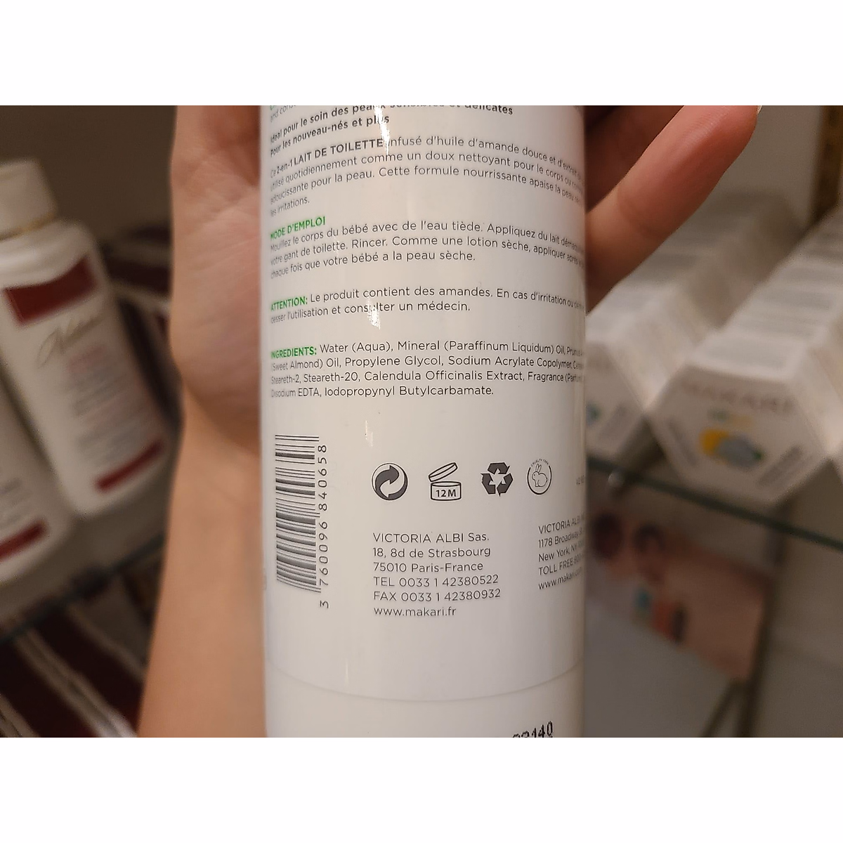 Makari Bebe Cleansing Milk (1000ml) | Baby Body Wash and Dry Skin Softening Solution | Helps Soothe Irritation | Gentle on Infants 3 Months and Older | Recommended for Delicate and Sensitive Skin